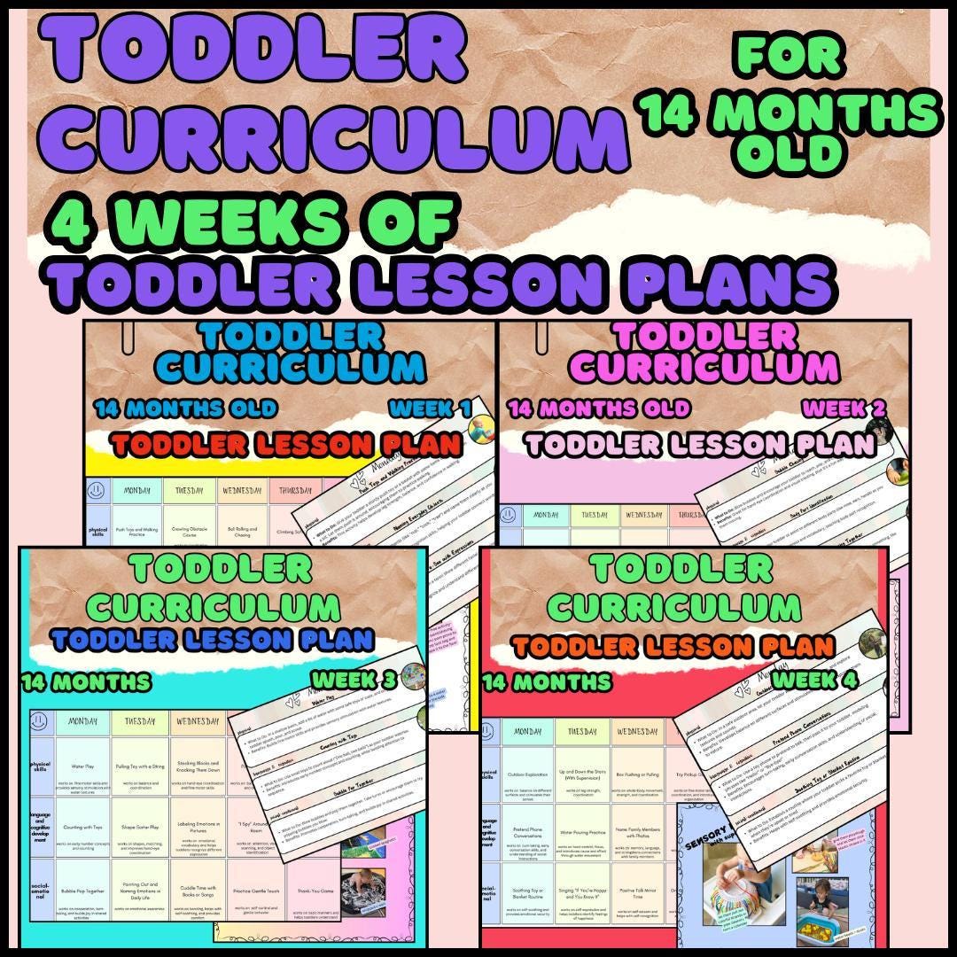 14 Months Toddler Curriculum - MONTHLY BUNDLE - Etsy