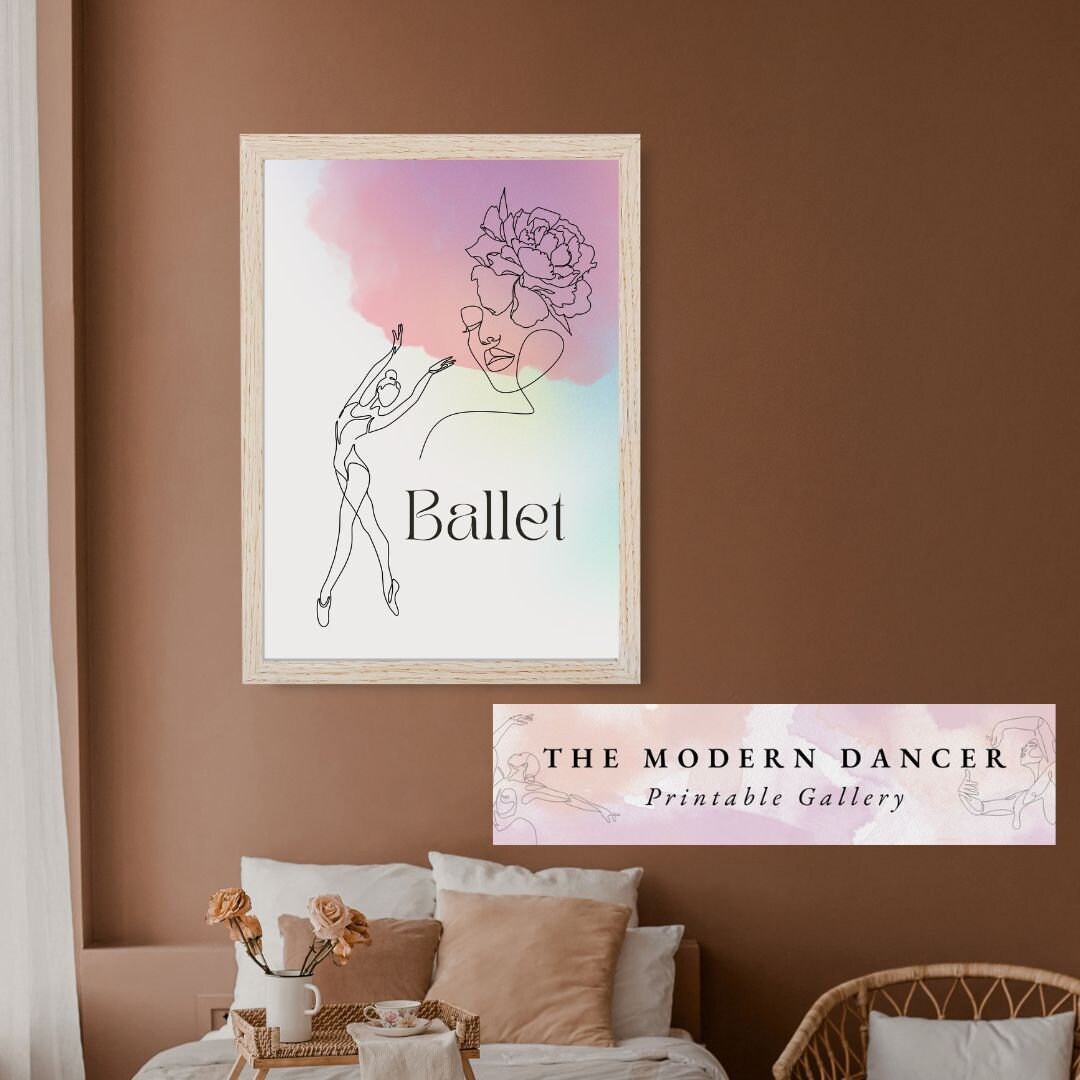 Ballet in Pink Printable Poster Dance Art - Etsy
