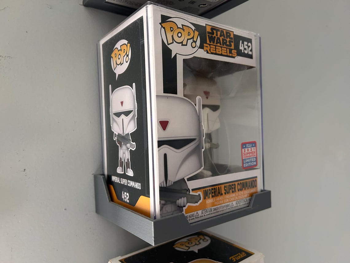 Funko Pop Shelf Bracket. Funko Pop Wall Mount. STL File for 3D Printing. the File is for ...