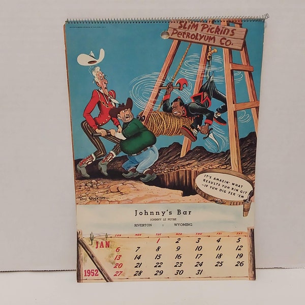 1952 Calendar - Etsy