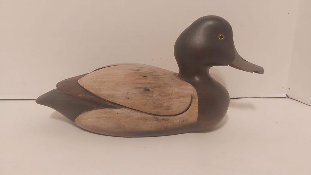 Tom Taber Wooden Blue Bill Duck Decoy - Etsy