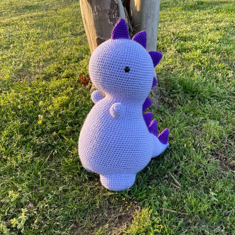 Crochet Jumbo Mega Dino Plushie, Large Amigurumi, Stuffed Animal, Gift ...
