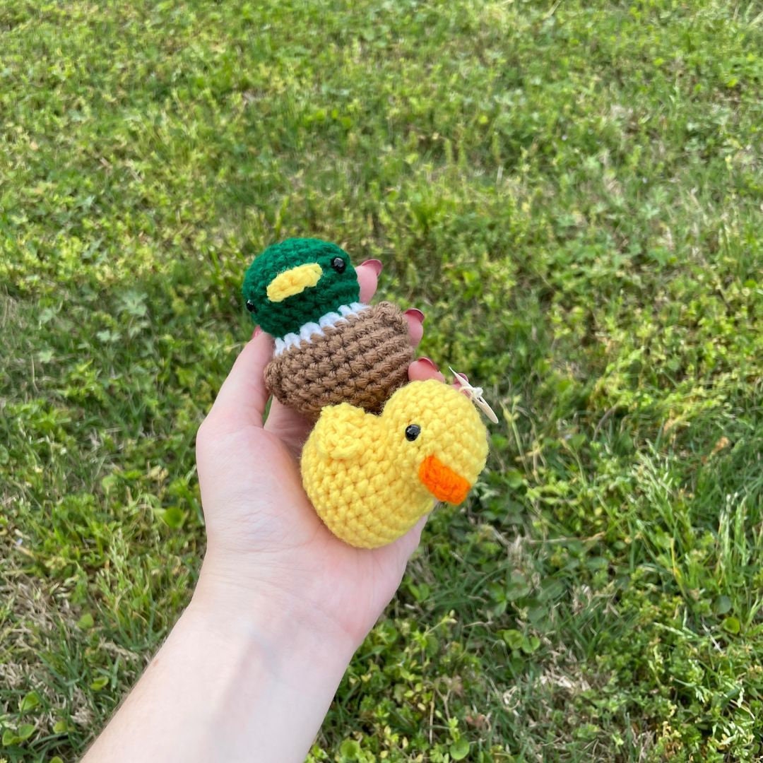 Crochet Duck Plushie, Mini Ducks, Duck Keychain - Etsy