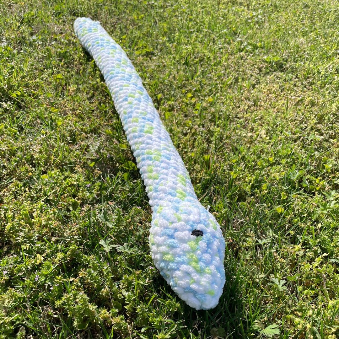 Snake Plushie, Crochet Amigurumi, Multicolored - Etsy