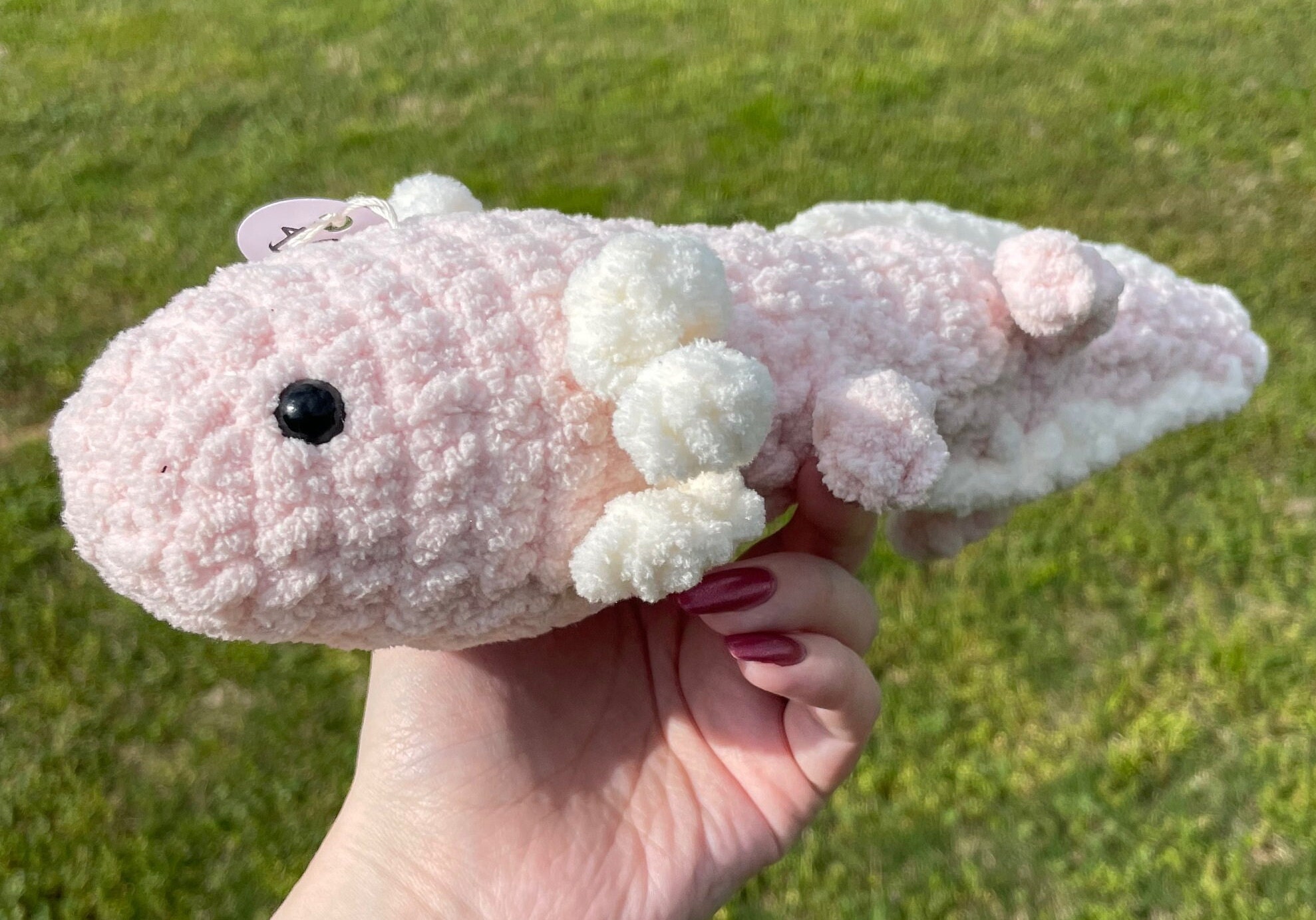 Crochet Axolotl Plushie XL, Chunky Axolotl, Crochet Amigurumi, Gift for ...