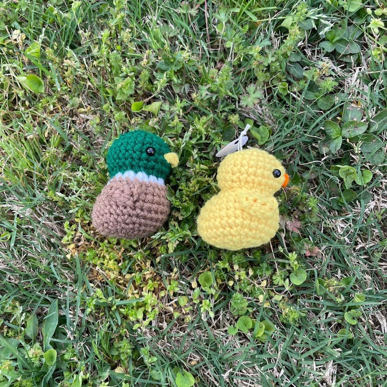 Crochet Duck Plushie, Mini Ducks, Duck Keychain - Etsy