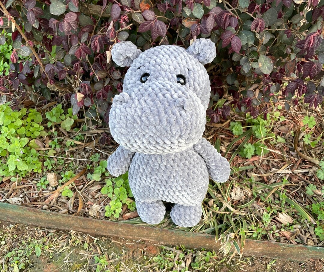 Jumbo Crochet Hippo Plushie, Amigurumi, Gift for Kids - Etsy