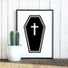 Coffin SVG, Casket Box PNG, Religious Cross Silhouette, Vampire Clip ...