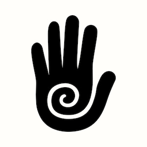 Spiral Hand SVG, Swirly Palm PNG, Boho Spiritual Clipart, Zen Art ...