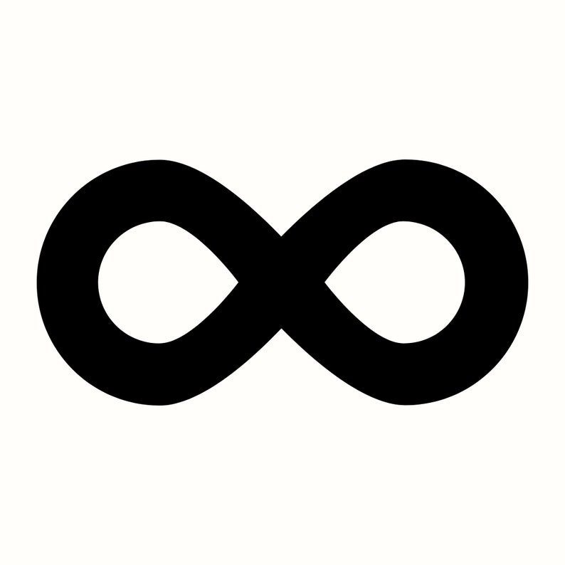 Infinity Symbol SVG and PNG Digital File: Eternal Love Silhouette ...