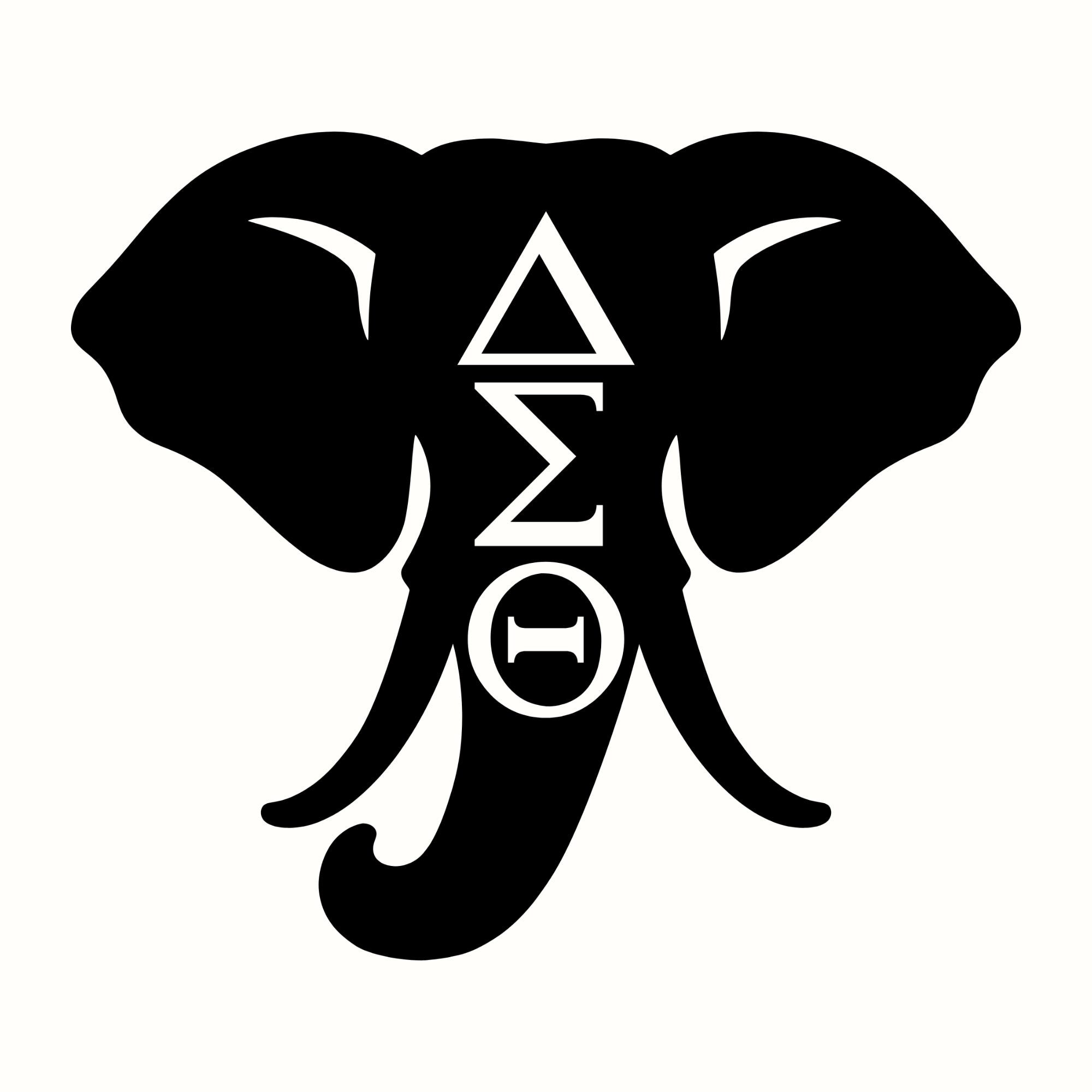 Delta Sigma Theta Elephant SVG and PNG: Greek Letters Emblem for Cricut ...