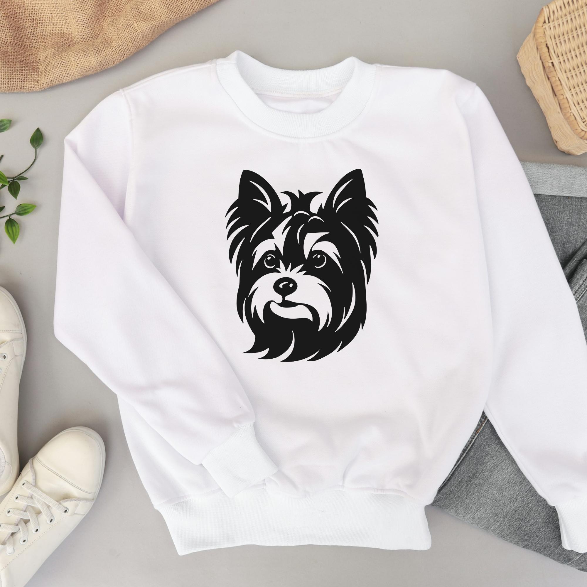 Yorkshire Terrier SVG, Yorkie Dog Head Silhouette PNG, Cute Toy Breed ...