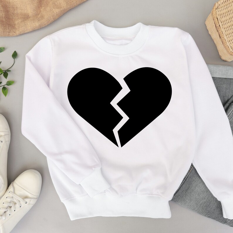 Corazón roto SVG, imágenes prediseñadas de ruptura, PNG de amor, vector ...