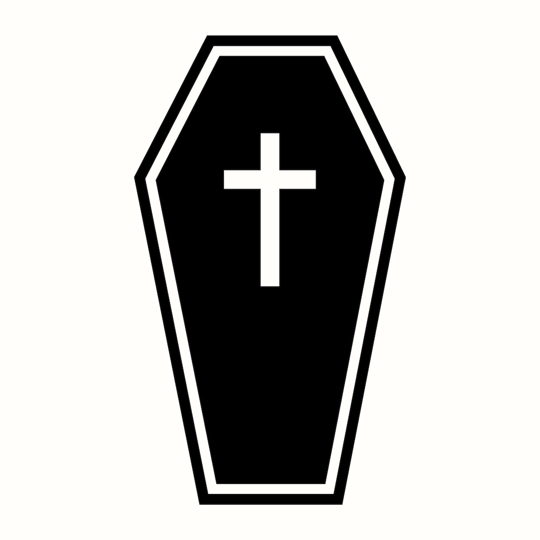 Coffin SVG, Casket Box PNG, Religious Cross Silhouette, Vampire Clip Art, Halloween Horror Decor ...
