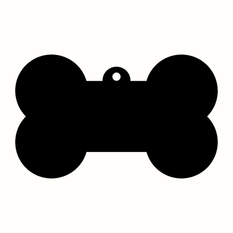 Dog Tag SVG, Pet ID PNG, Bone Silhouette, Name Tag Clipart, Gift for ...