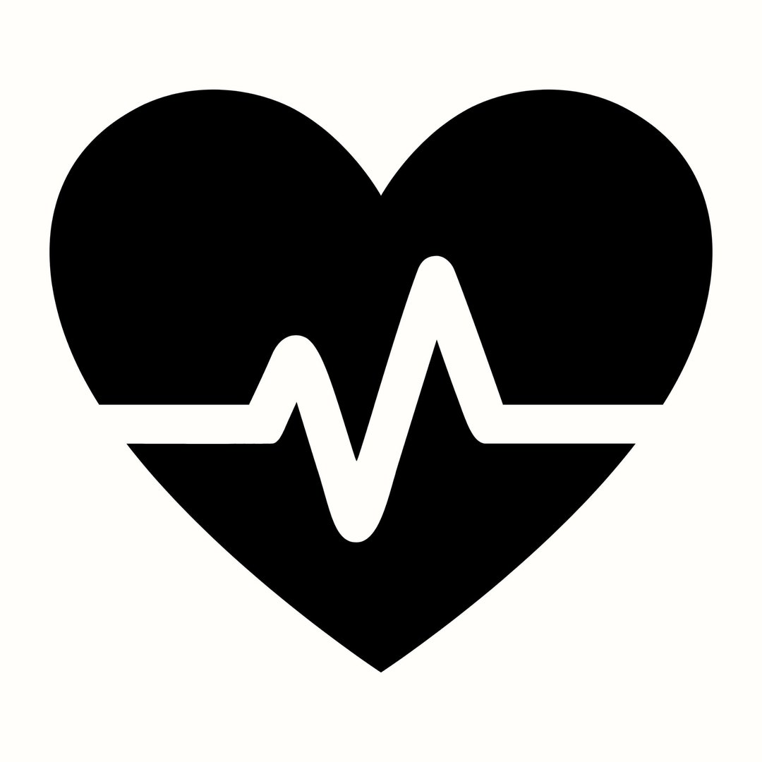 Heart Pulse Line SVG and PNG: Heartbeat Silhouette for Cricut Projects ...