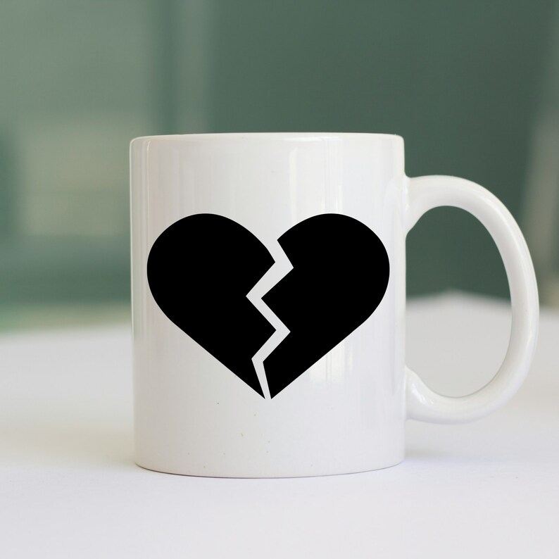 Corazón roto SVG, imágenes prediseñadas de ruptura, PNG de amor, vector ...