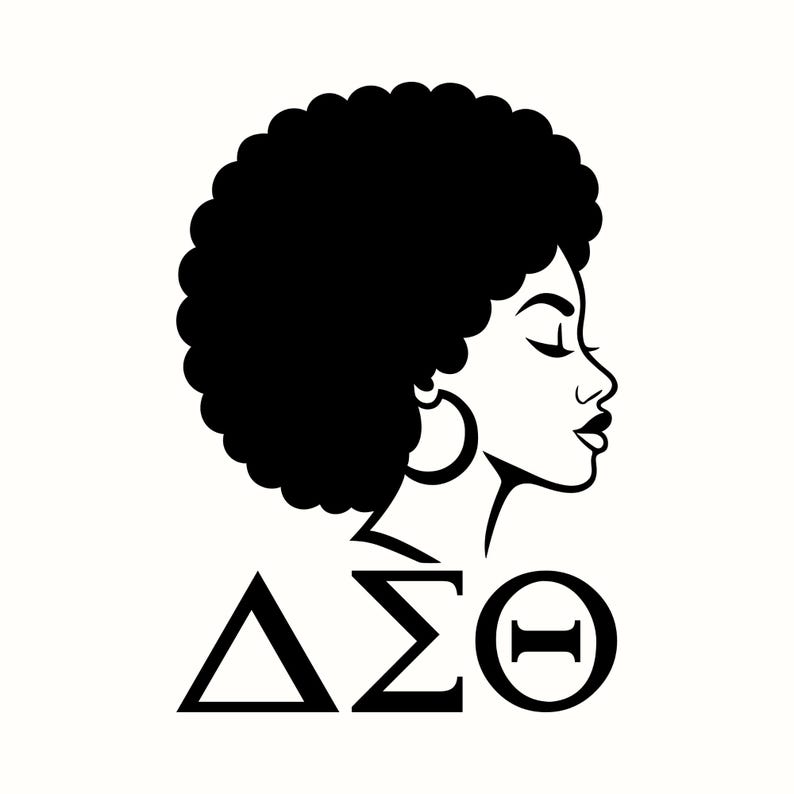 Delta Sigma Theta SVG, DST 1913 PNG, Afro Woman Clipart, Cricut Cut ...