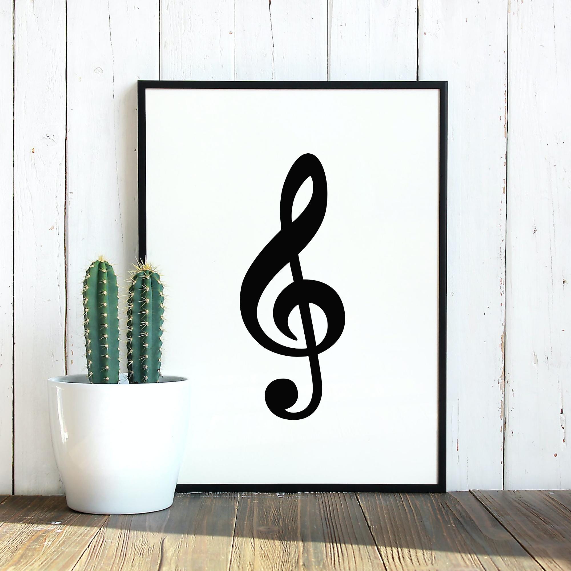 Treble Clef SVG, Music Note Clipart PNG, Musical Symbol Silhouette ...