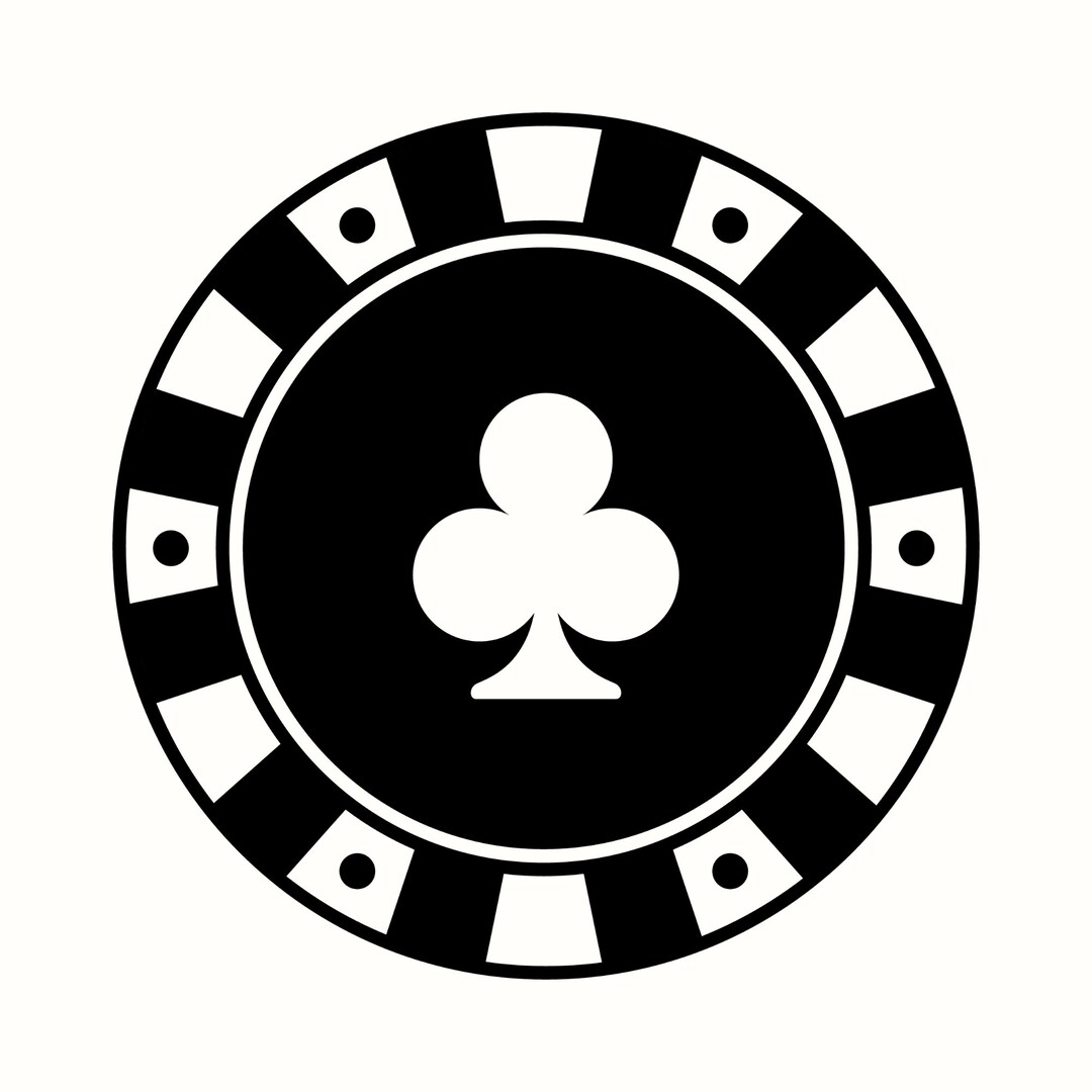 Poker Chip SVG, Gambling PNG, Casino Clipart, Clubs Suit Silhouette ...