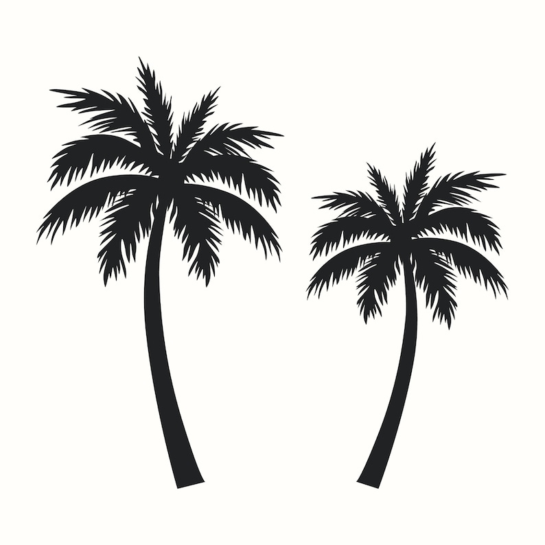 Palm Tree SVG and PNG Digital File: Coconut Tree Silhouette for Cricut ...
