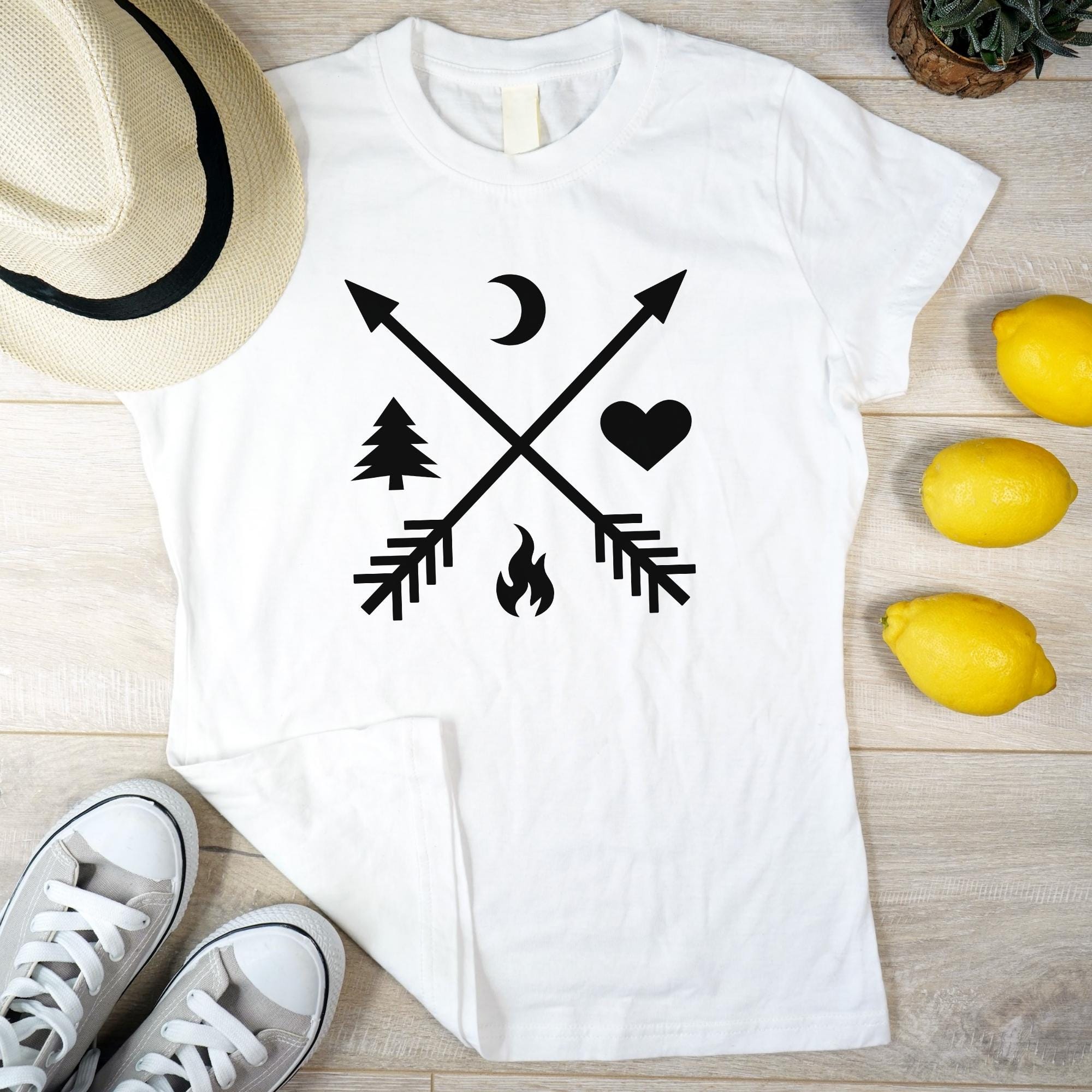 Crossed Arrows SVG, Camping Symbols PNG, Fun Wilderness Clipart, Tribal ...