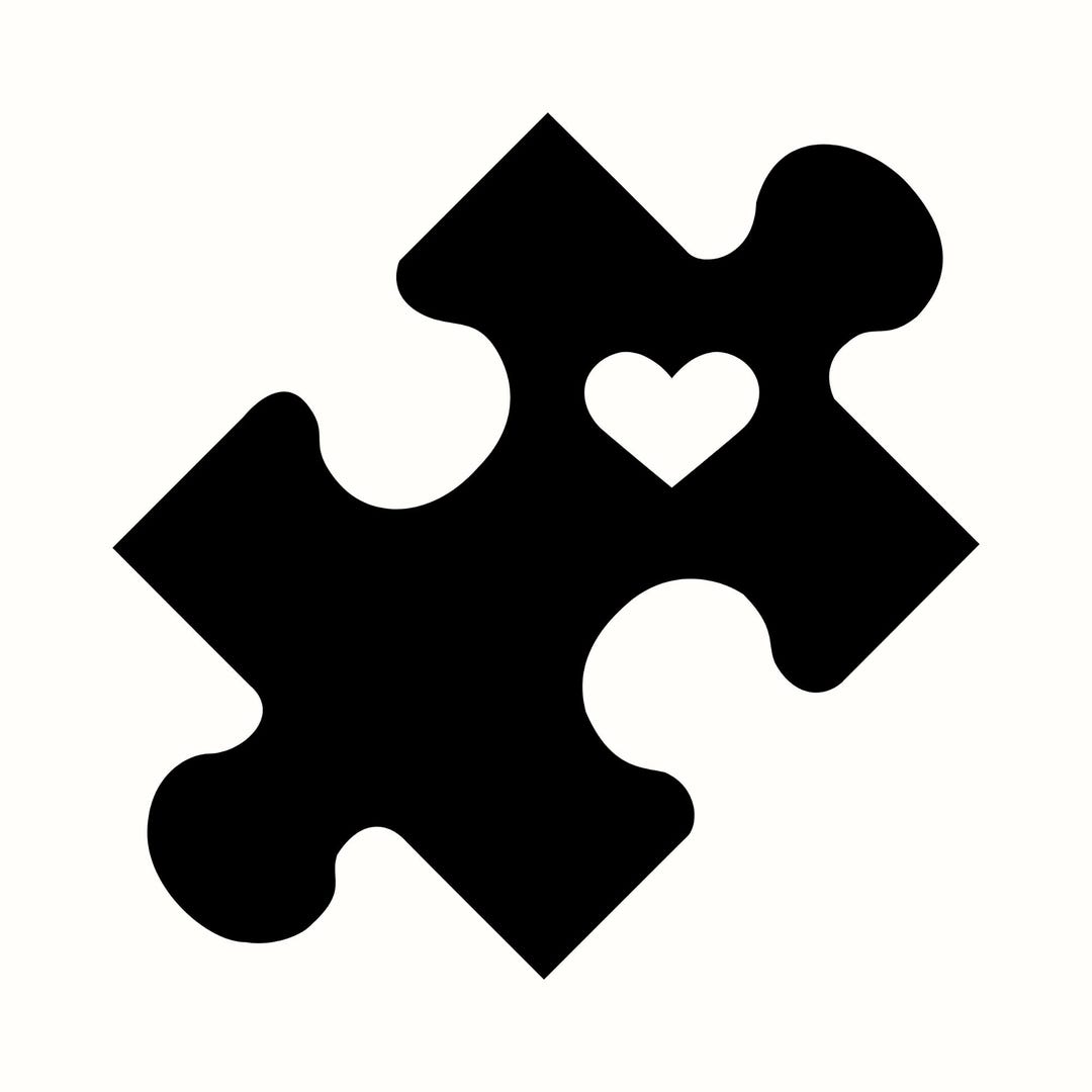 Puzzle Piece Heart SVG and PNG: Autism Awareness Silhouette for Cricut ...