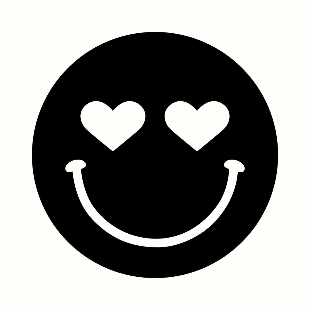 Smiley Face SVG, Heart Eyes Emoji PNG, Cute Cartoon Clipart, Love ...