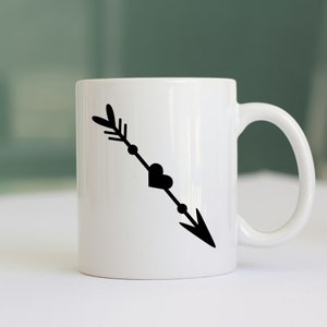 Cupid Arrow SVG, Tribal Native Clipart, Coquette Heart PNG, Valentine's ...