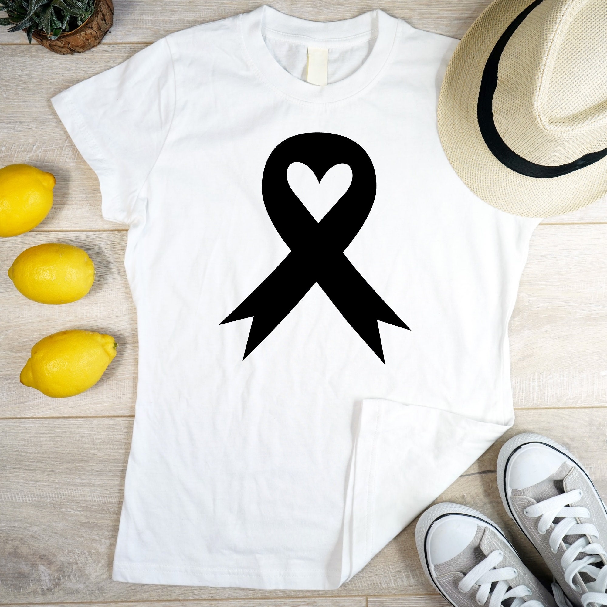 Cancer Ribbon SVG, Heart Bow PNG, Caring Shirt Design Vector for Her ...