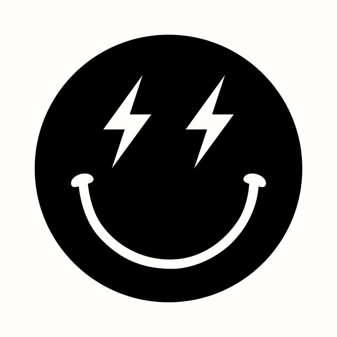 Lightning Bolt Emoji SVG and PNG Digital File: Rock Smiley Face ...