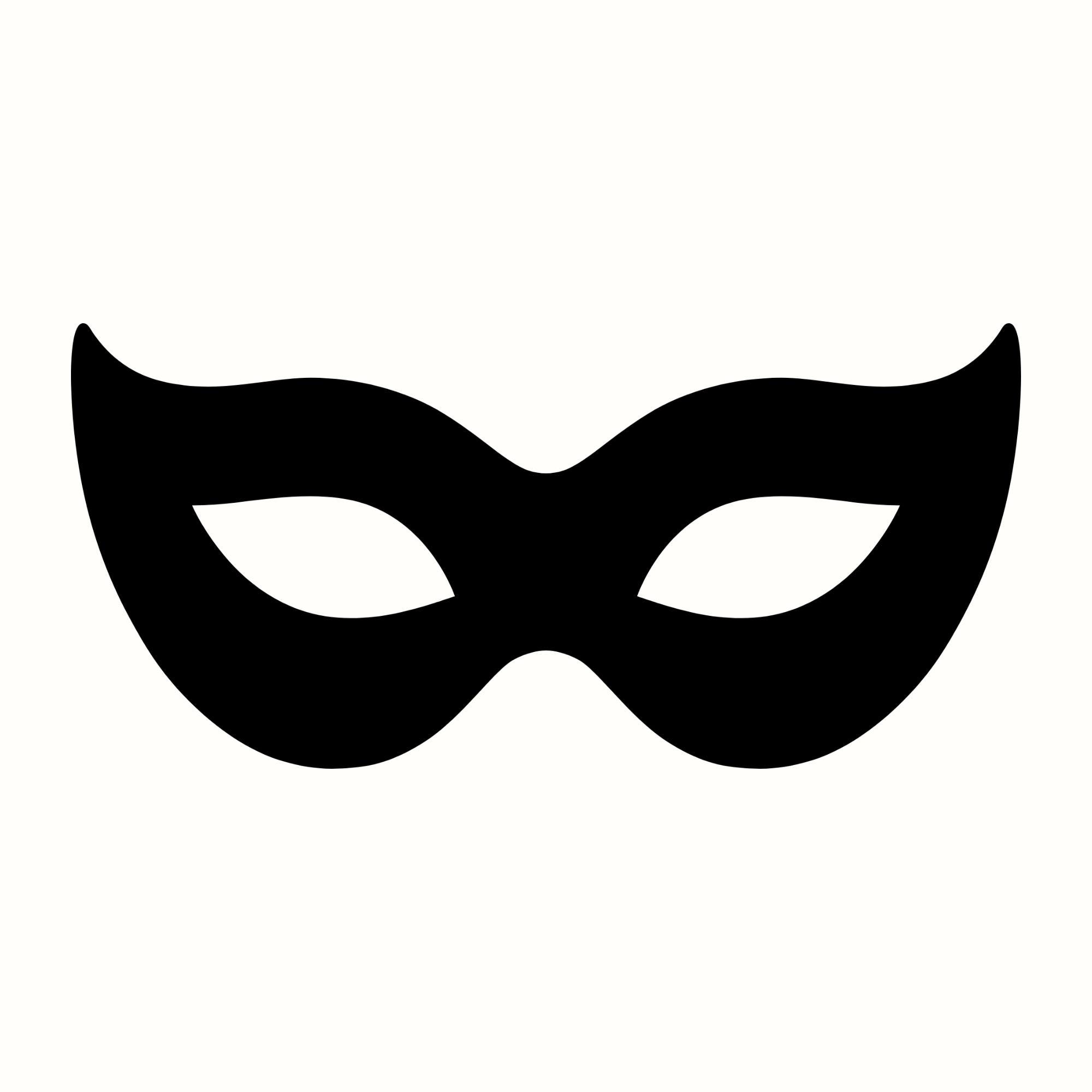 Masquerade Mask SVG and PNG: Carnival Party Costume Silhouette for ...