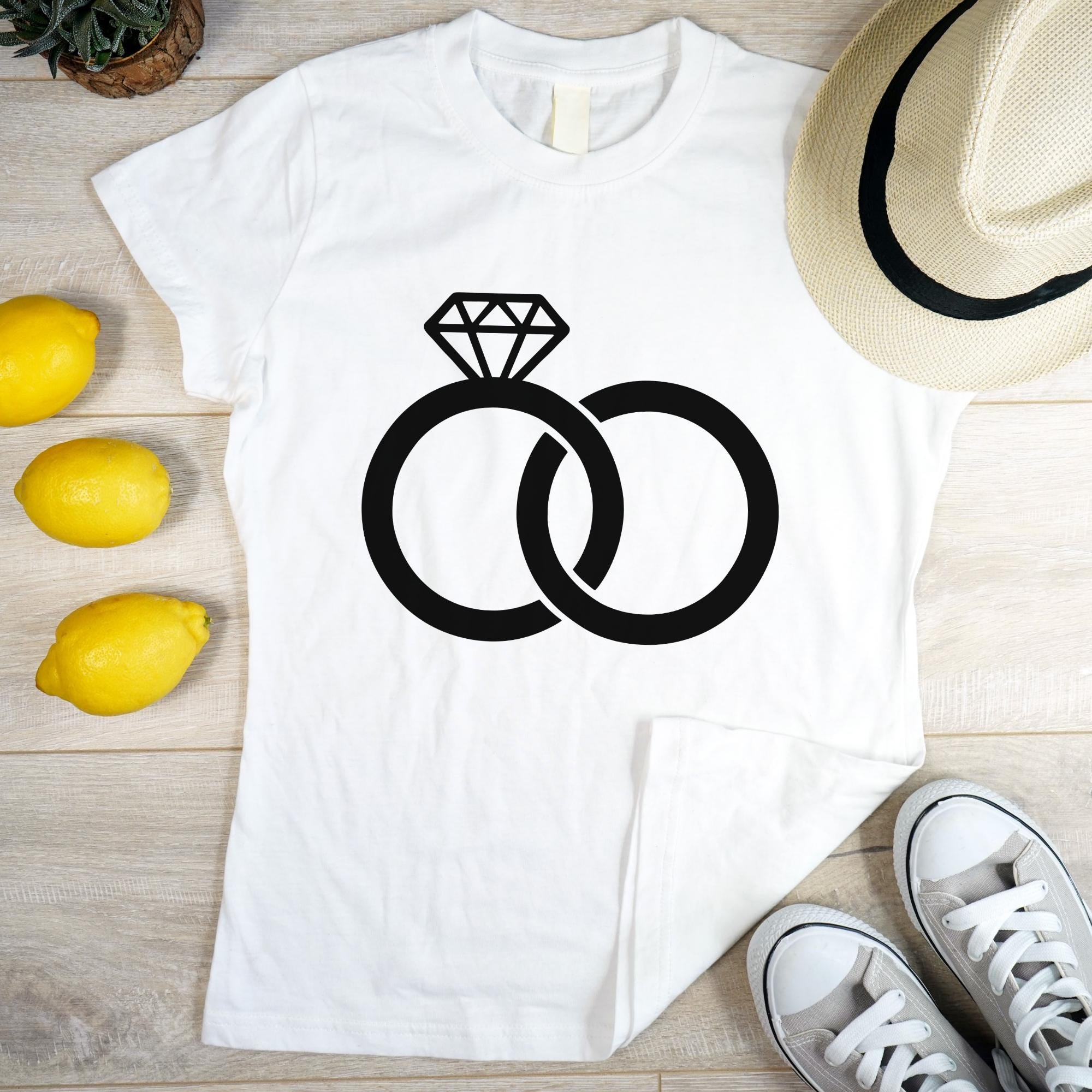 Wedding Rings SVG, Interlocking Rings PNG, Elegant Marriage Symbol ...