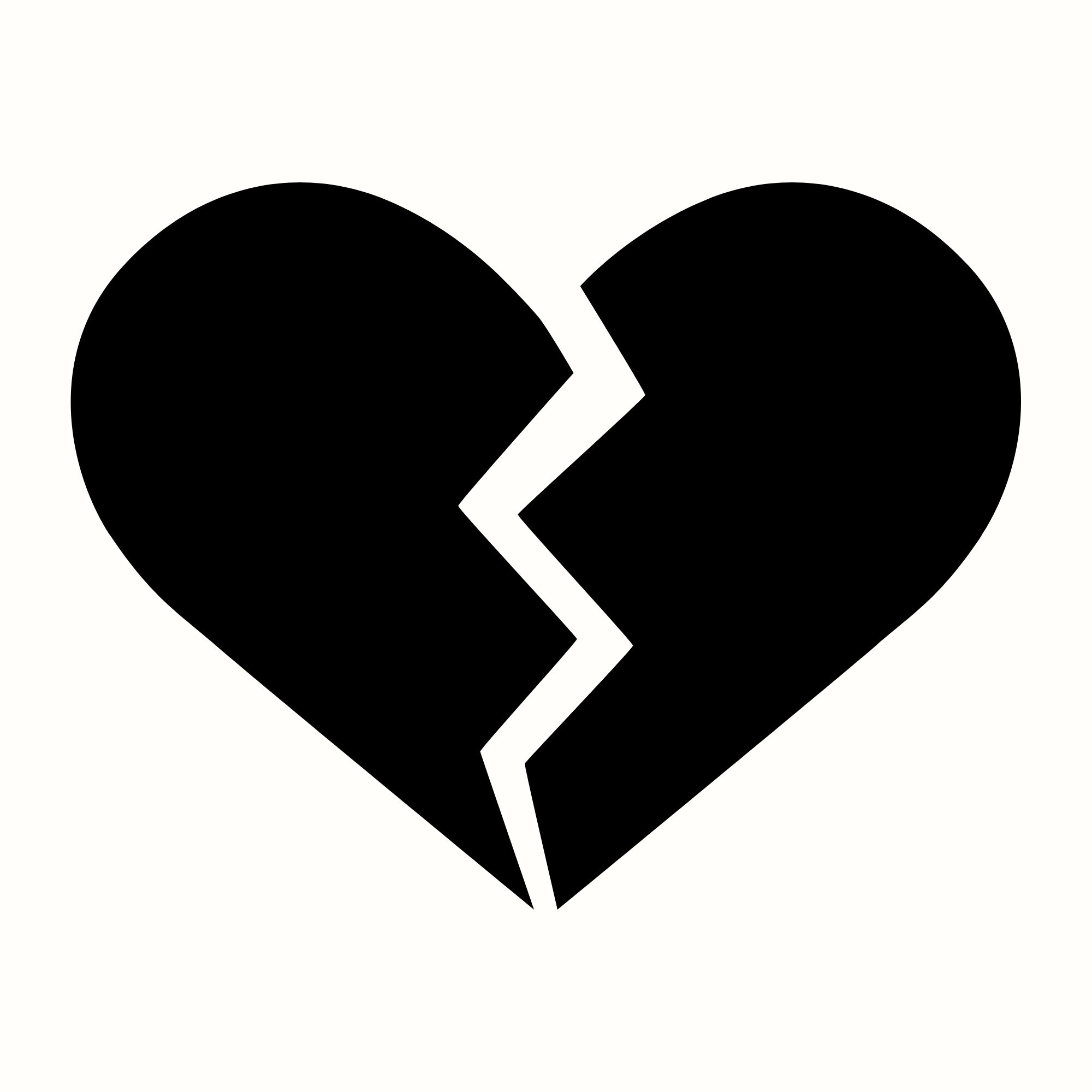 Broken Heart SVG & PNG Heart-shaped Clipart, Emotional Craft Element, Digital Download for ...
