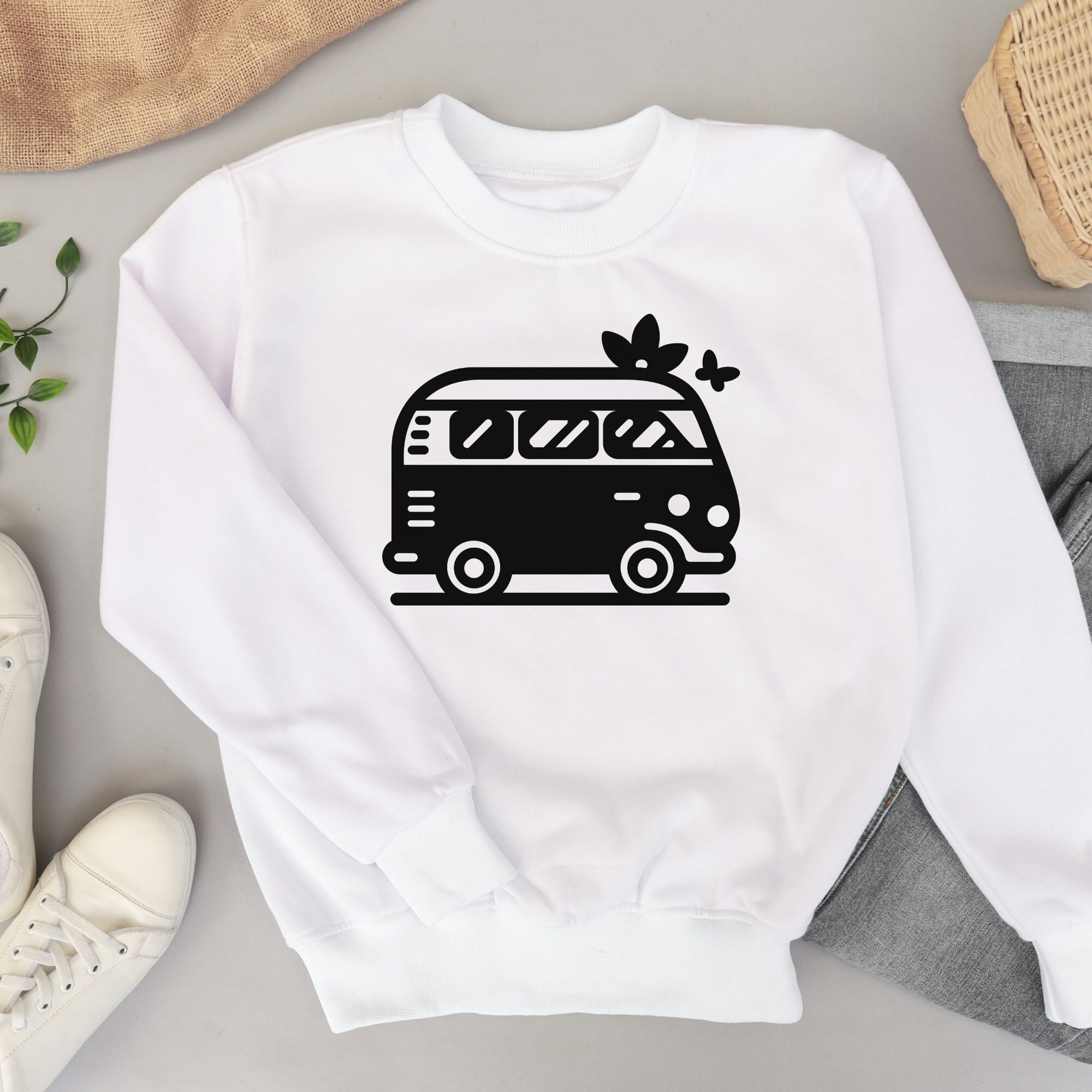 Hippie Van SVG, Retro Bus PNG, Vintage Camper Clipart, 70s Travel Art ...