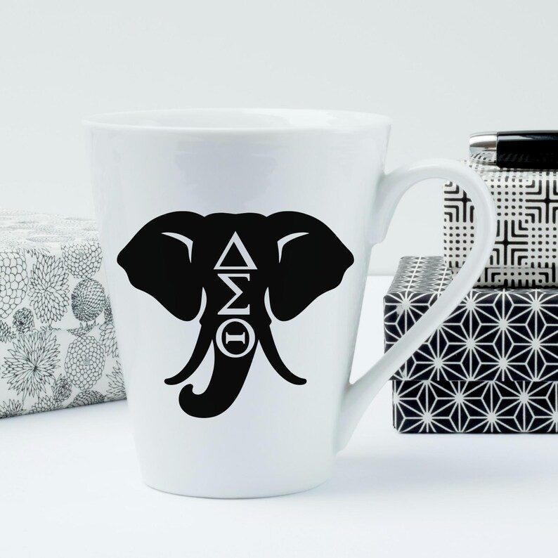 Delta Sigma Theta Elephant SVG and PNG: Greek Letters Emblem for Cricut ...