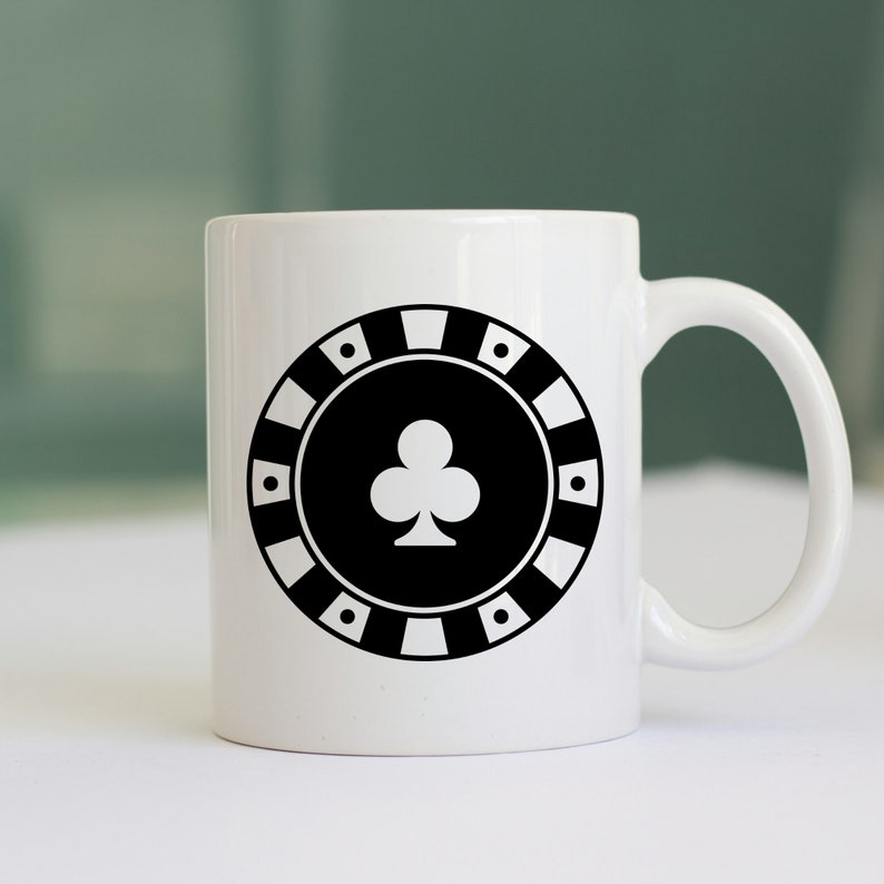 Poker Chip SVG, Gambling PNG, Casino Clipart, Clubs Suit Silhouette ...