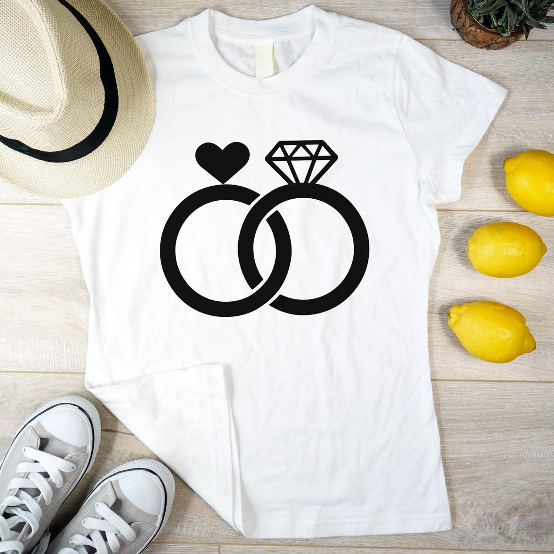Wedding Rings SVG, Interlocking Ring Heart PNG, Engagement Clipart ...
