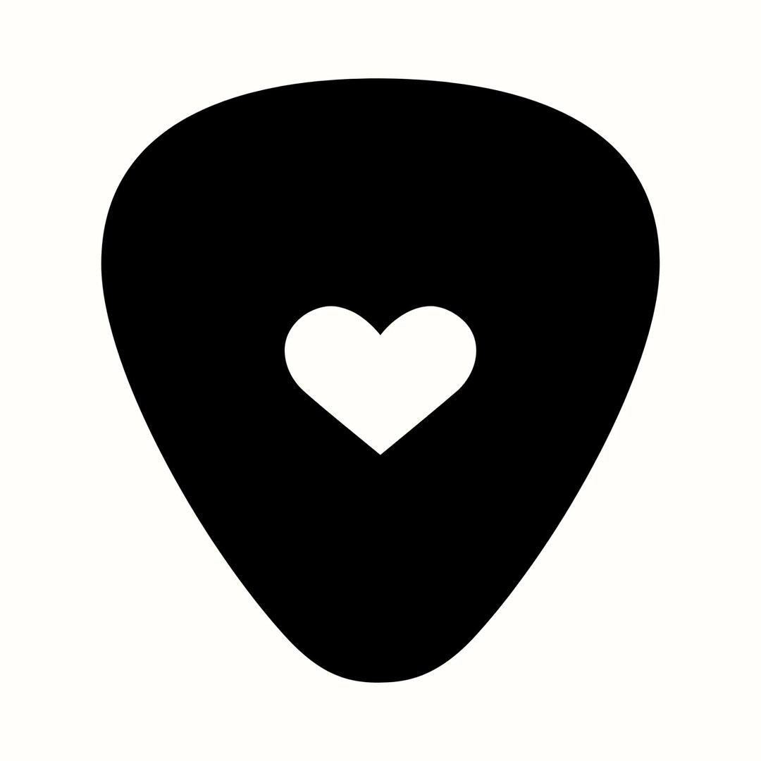 Heart Pick SVG, Guitar Accessory PNG, Music Clipart, Love Symbol Vector ...