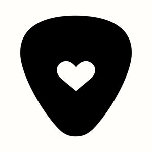 Heart Pick SVG, Guitar Accessory PNG, Music Clipart, Love Symbol Vector ...