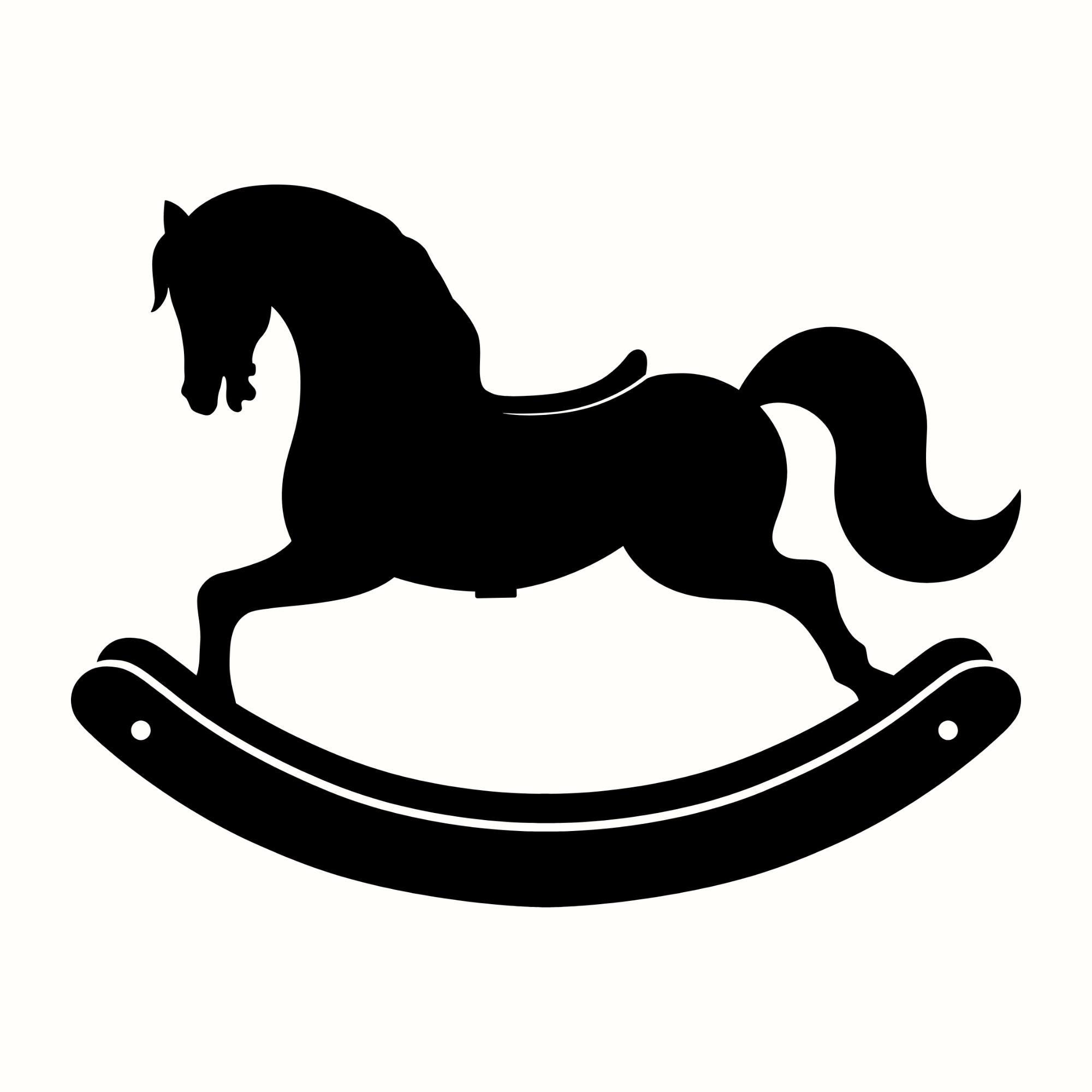 Rocking Horse SVG and PNG Digital File: Classic Nursery Toy Silhouette ...