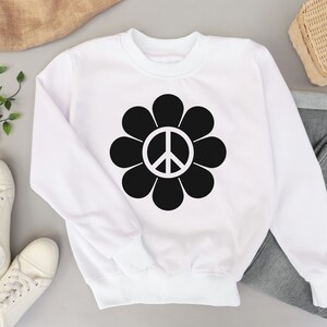 Peace Sign Flower SVG, Hippie Art PNG, 70's Daisy Clipart, Spiritual ...