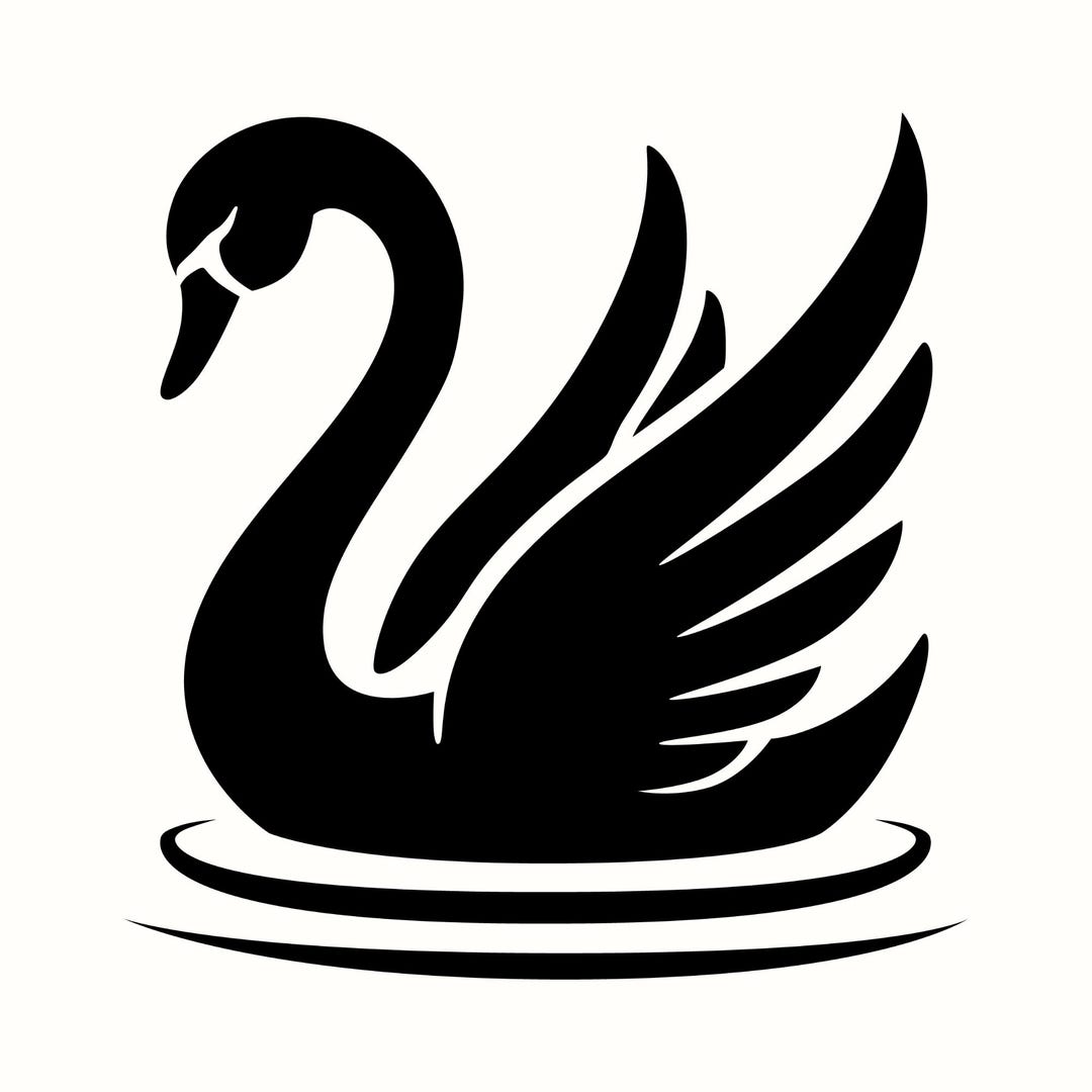 Swan SVG, Black Swan PNG, Elegant Swan Art Printable, Minimalist Swan ...