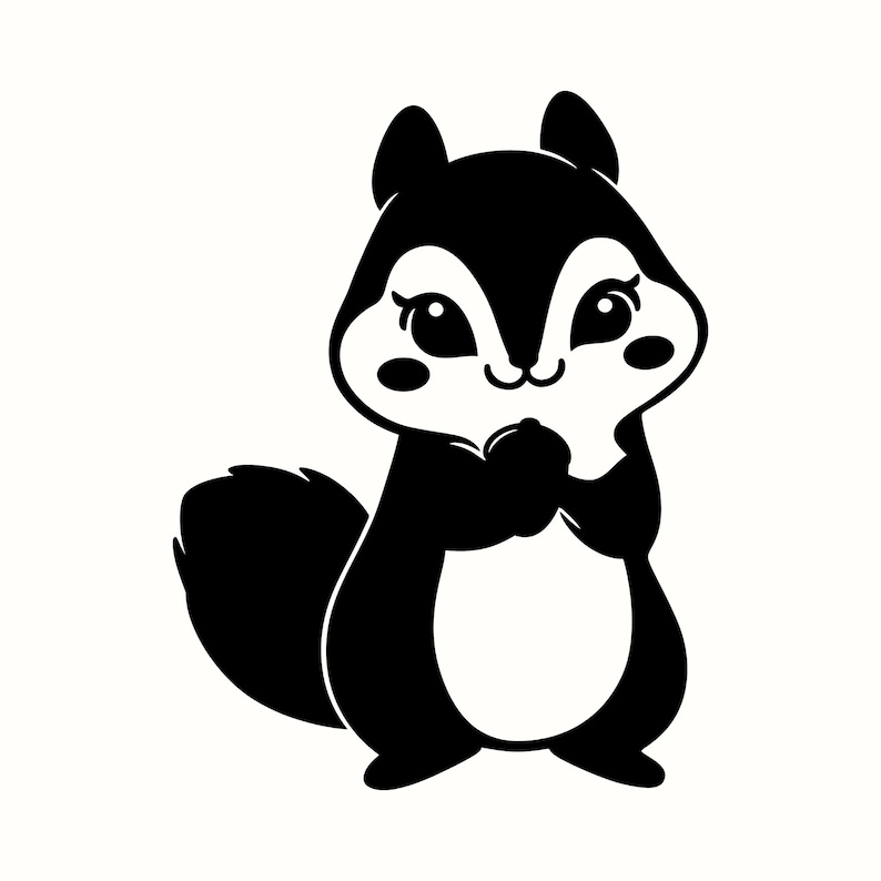 Chipmunk SVG, Cute Chipmunk PNG, Woodland Nursery Animal, Adorable Baby ...