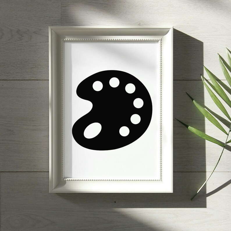 Black Paint Palette SVG, Paint Palette PNG, Painting Clipart, School ...