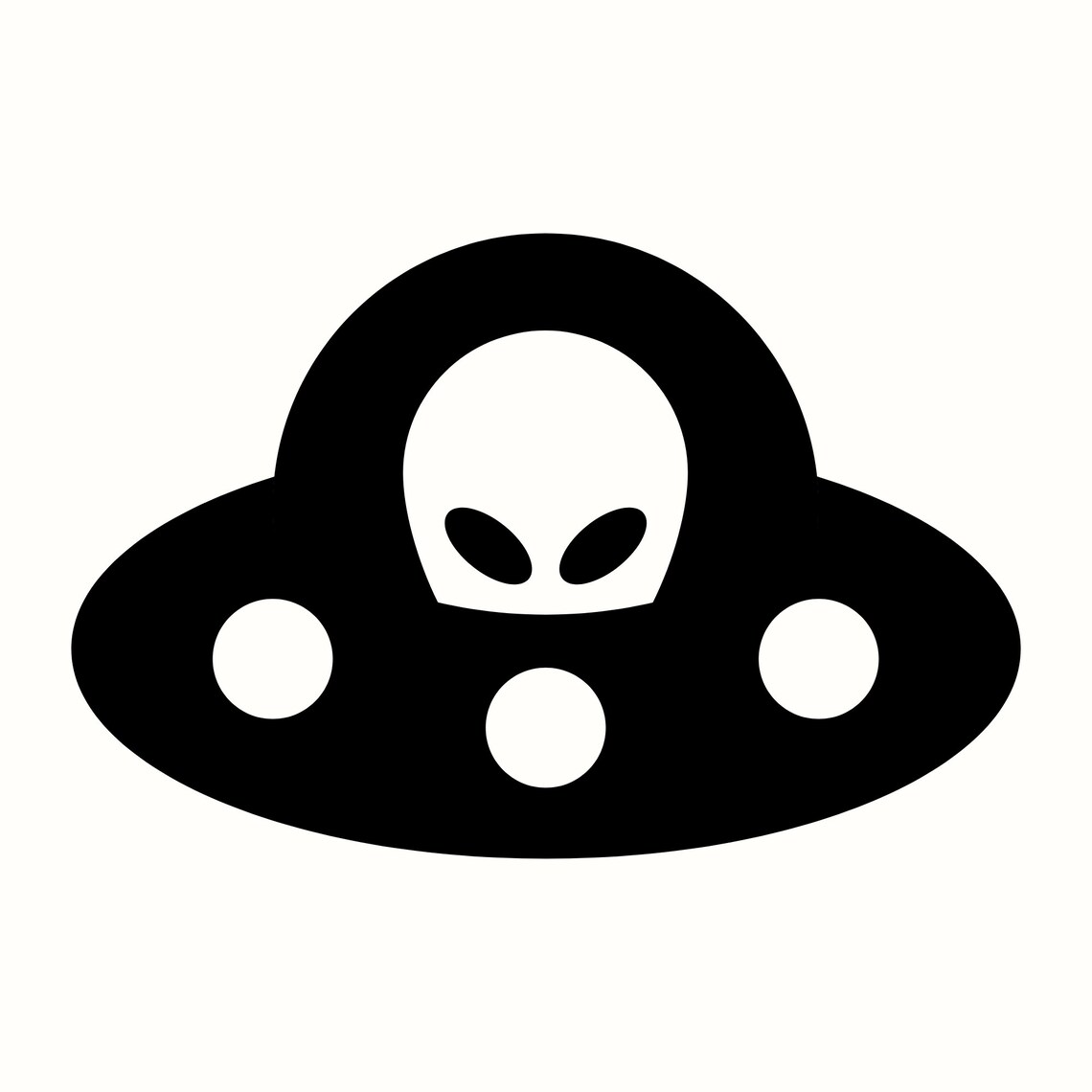 Black Spaceship Svg, Alien Ufo Graphic, Spacecraft Vector, Extra ...