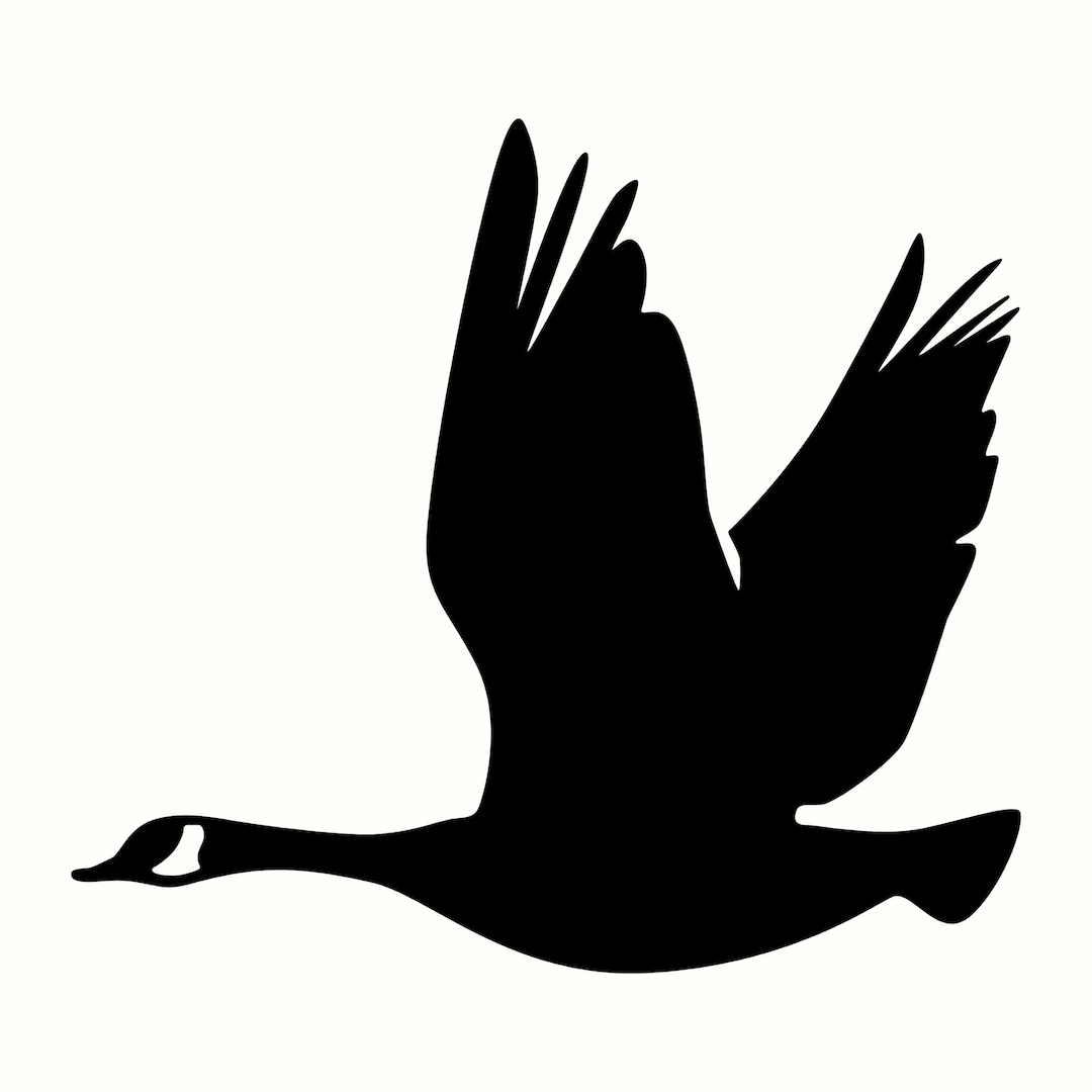 Flying Goose SVG, Farm Bird PNG, Country Wildlife Silhouette Art ...