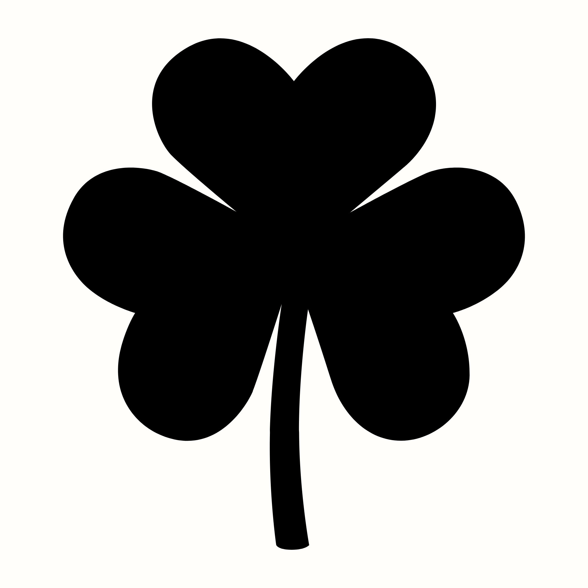 Black Shamrock Clip Art