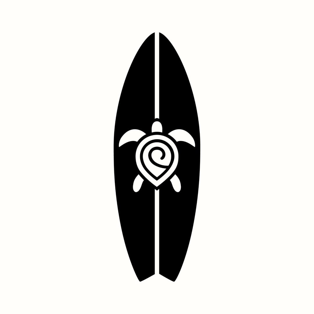 Sea Turtle Surfboard SVG and PNG: Island Wildlife Silhouette for Cricut ...