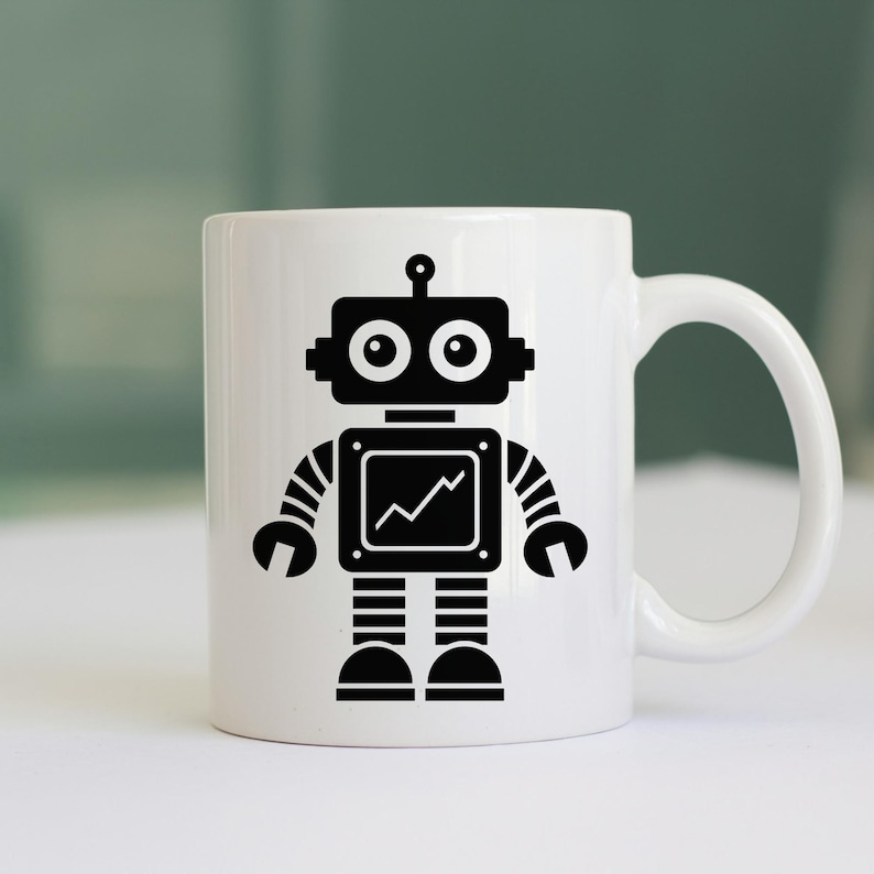 Robot Svg, Robot Cartoon Png, Cute Robot Cut File, Digital Robot ...